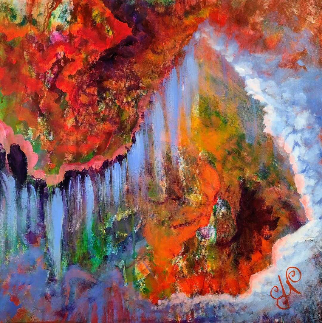 Peering Into an Interwoven Space Original Acrylic Painting - Etsy