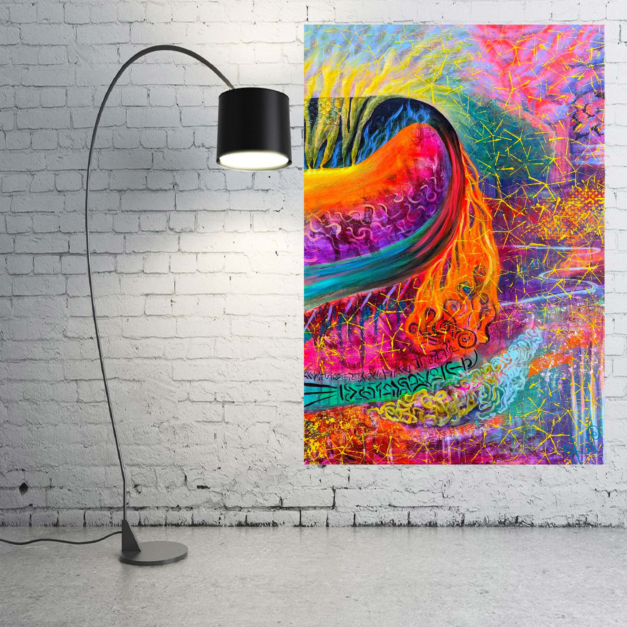 The Great Download - Canvas Print of Original Art - Etsy