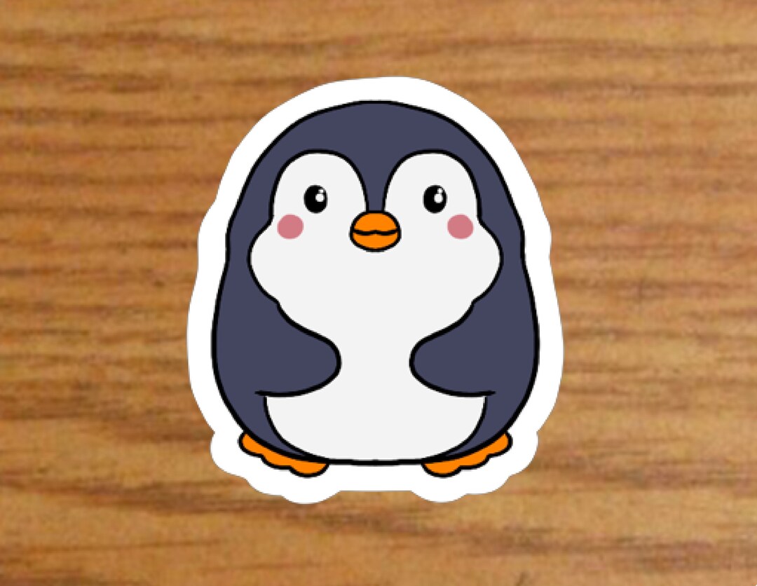 Cute Kawaii Penguin Sticker | Premium High Gloss Eco-friendly Vinyl - Etsy