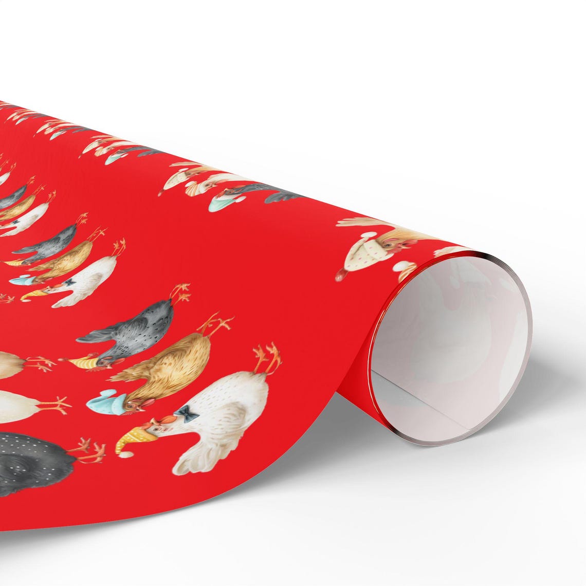 Festive Chicken Wrapping Paper Holiday Gift Wrap for Christmas ...