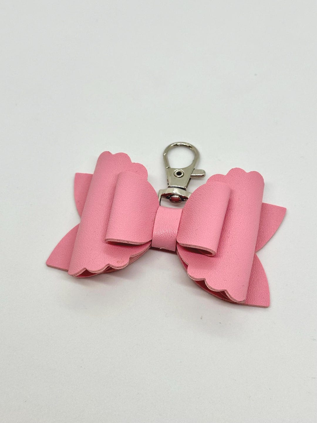 Pretty in Pink Vegan Leather Bow Purse Charm - Etsy