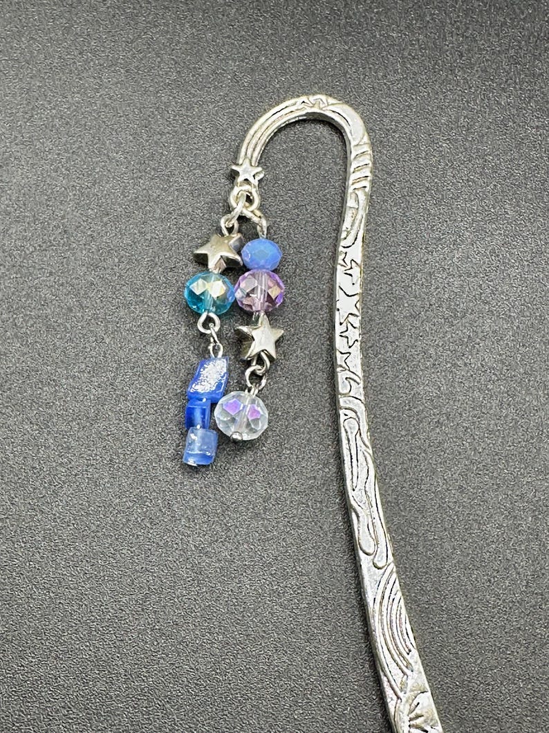 Metal Bookmark Sea Shells Moon Stars Charm Dangle Hook Style Bookmark ...