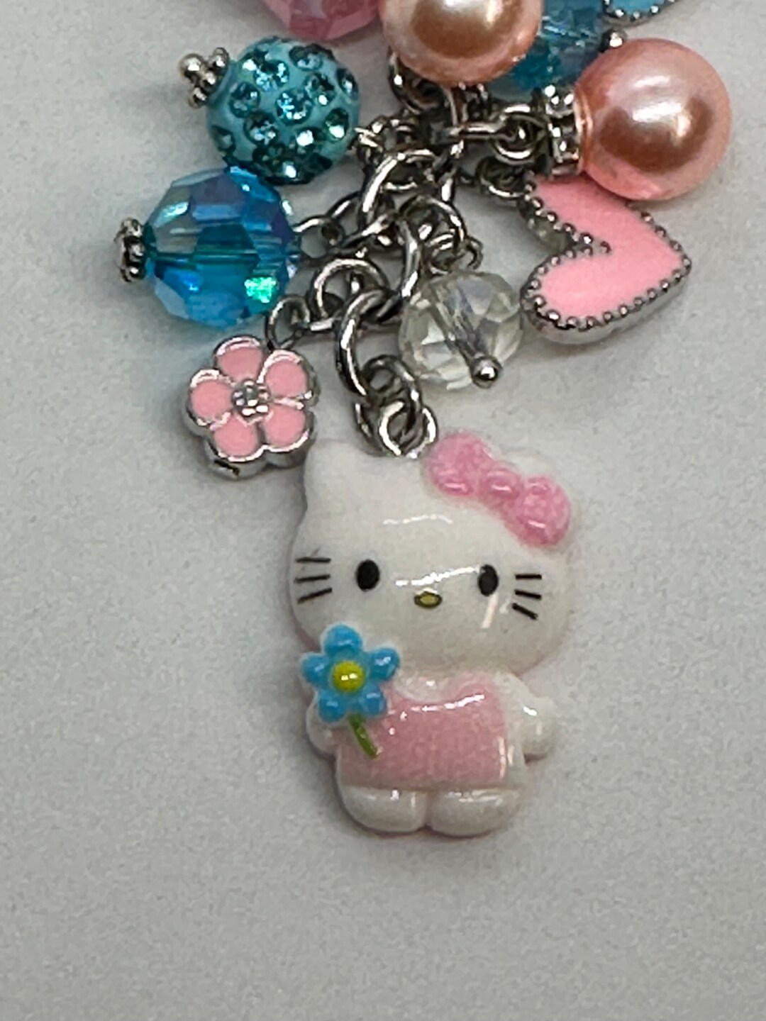 Hello Kitty Purse Charm Kawaii Heart Flower Journal Dangle - Etsy