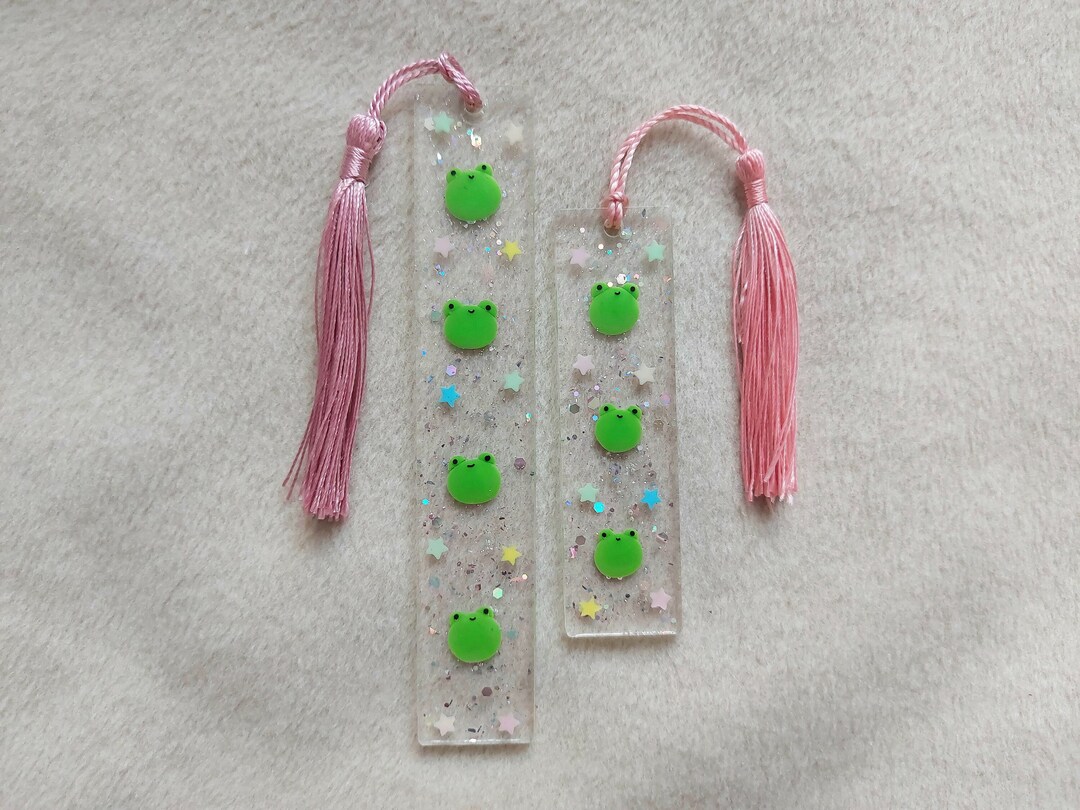 Cute Frog Bookmark, Cute Resin Bookmark, Kawaii Frog Resin Bookmark ...