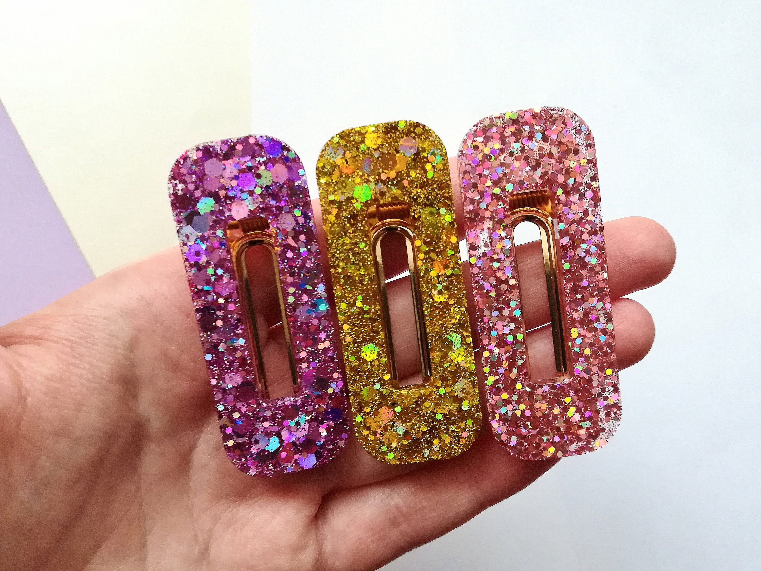 Glitter Resin Hair Clips Resin Barrette Hair Barrette Resin - Etsy UK