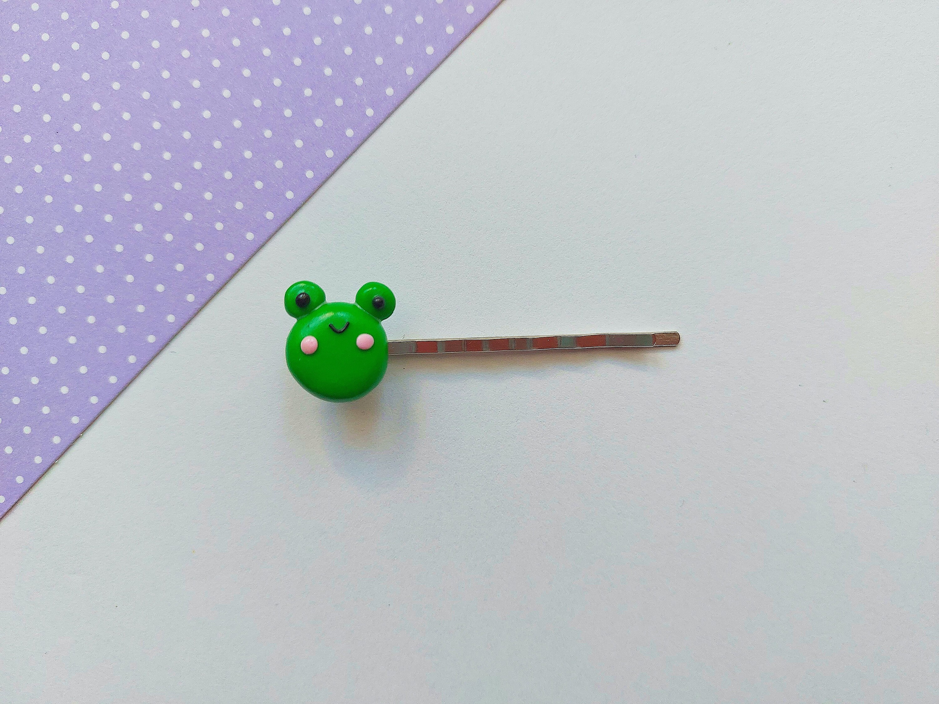Kawaii Frog Hair Clips, Kawaii Frog Hair Pins, Cute Hair Clips, Cute ...