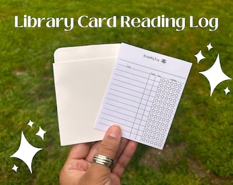 Library Card Reading Log DIGITAL DOWNLOAD // Printable Activity ...