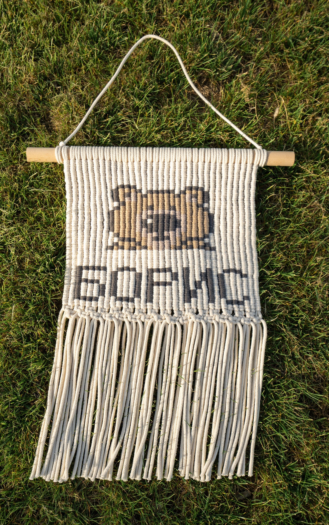 Macrame Tedy Bear Wall Hanging, Wall Macrame Nursery, Modern Macrame ...