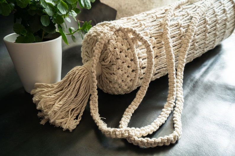 Macrame Yoga Mat Bag Yoga Bag Strap Yoga Mat Holder - Etsy