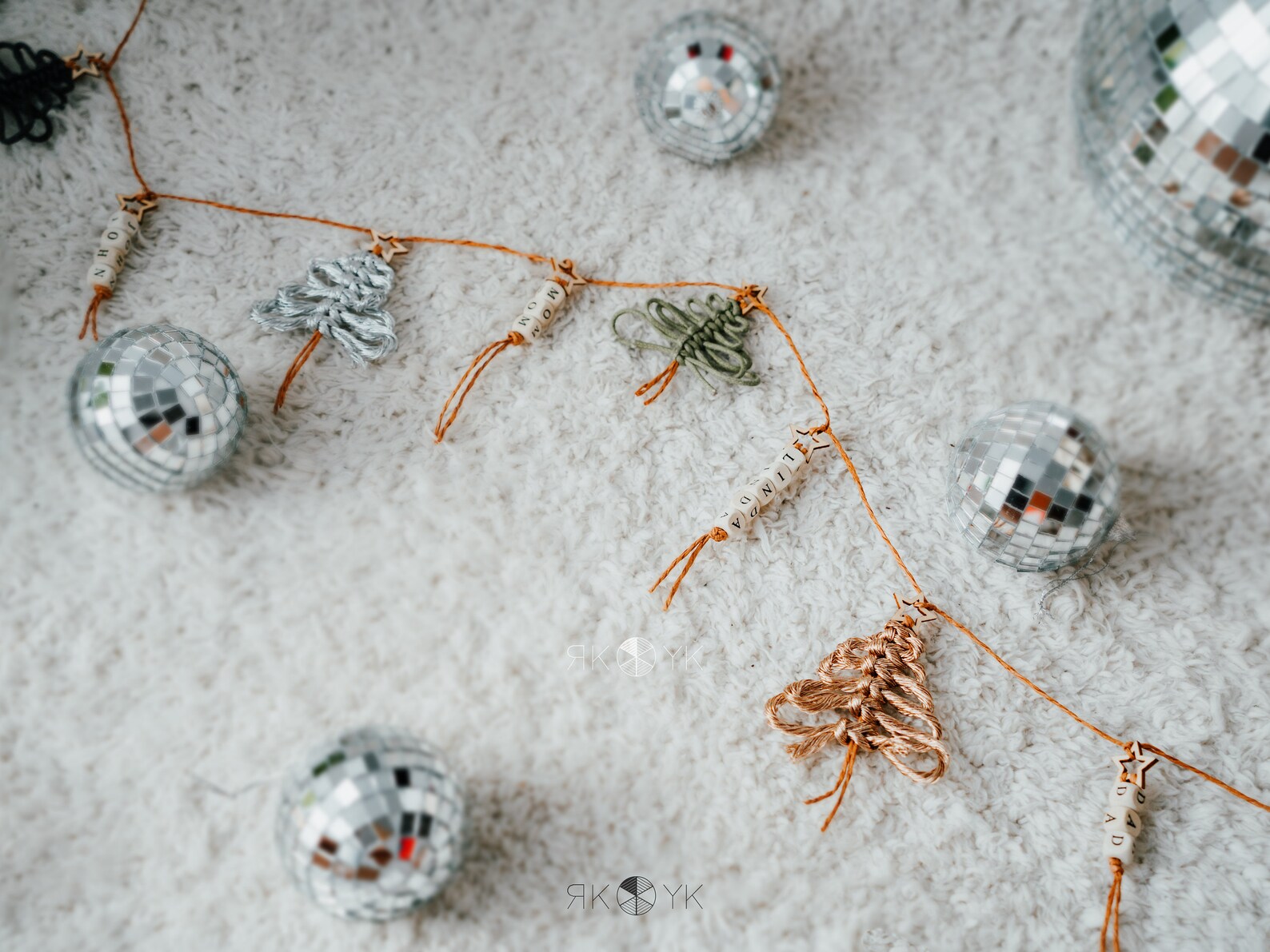 Personalized Christmas Tree Garland, Customized Ornaments Gift for ...
