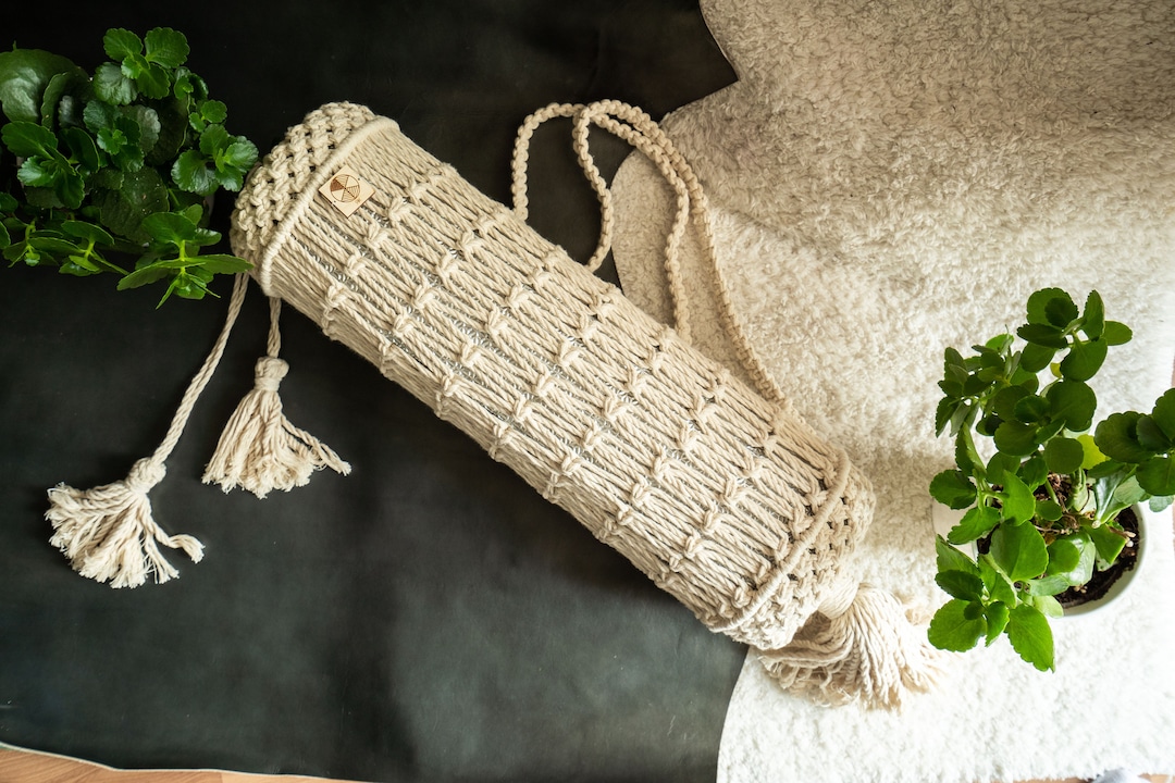 Macrame Yoga Mat Bag - Yoga Bag Strap - Yoga Mat Holder - Macrame Strap - Gift for Yoga Lovers ...