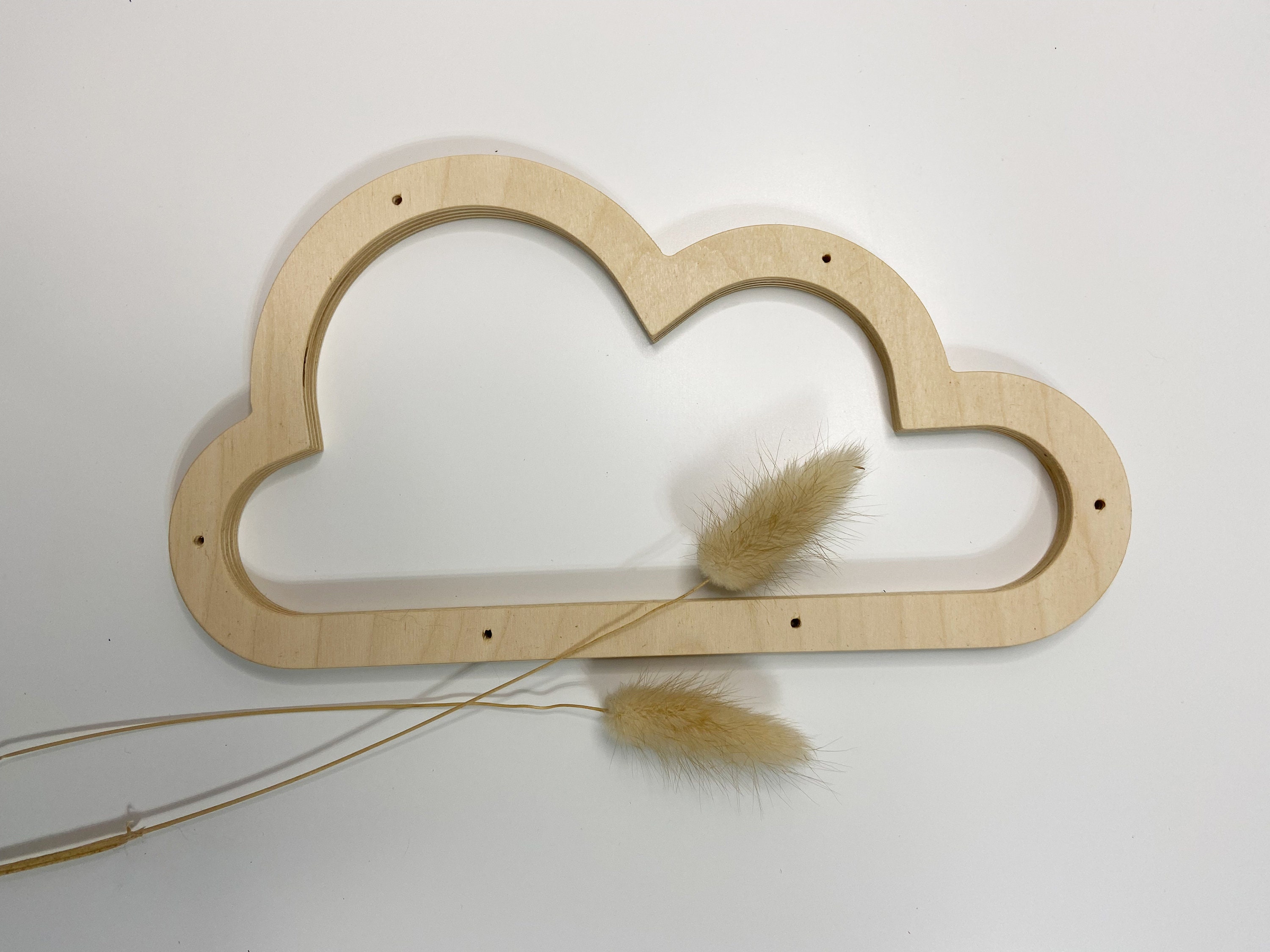 Wooden Cloud Outline Cutout, Blank Wood Craft Shapes, Wooden Cloud ...