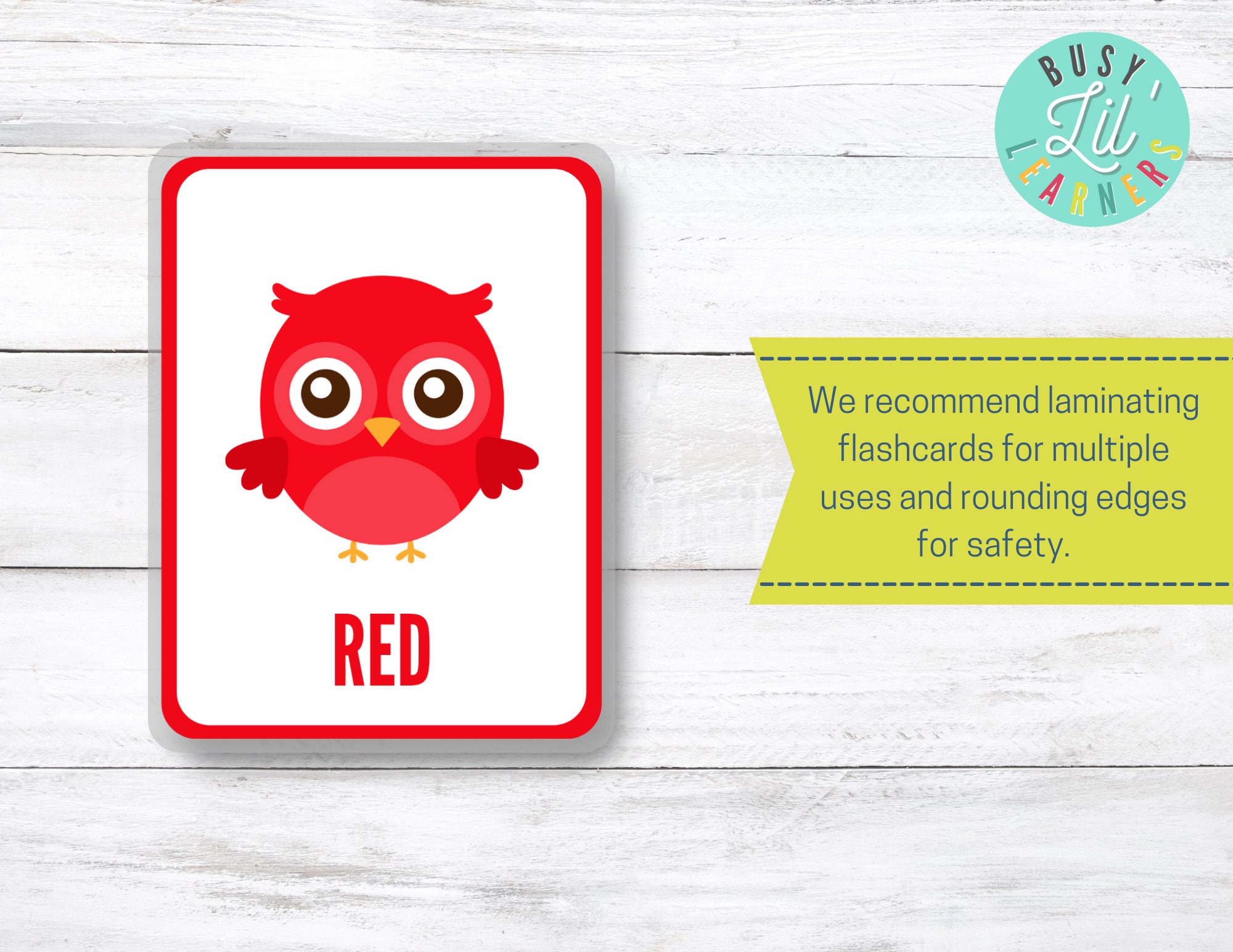 Learn Your Colors Printable Flash Card Owls Preschool - Etsy Canada