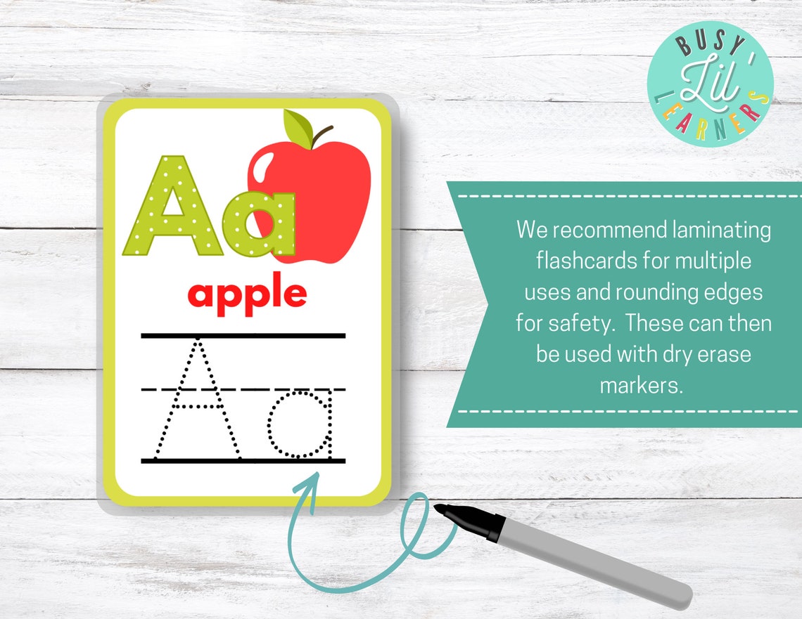 Alphabet Tracing Printable Flash Cards,uppercase and Lowercase,writing ...