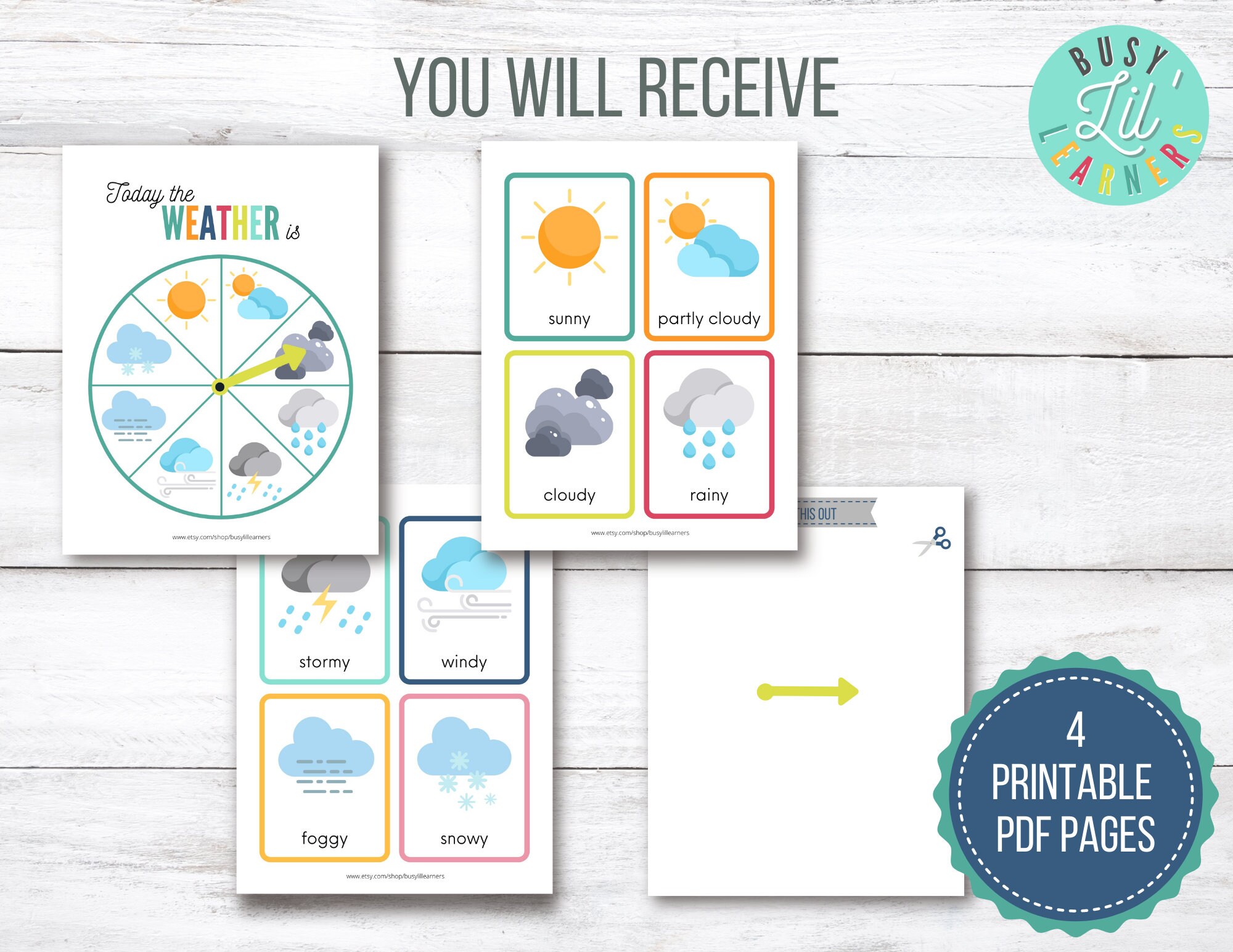 Weather Wheel Printable,learning Weather, Circle Time Activity, Life ...