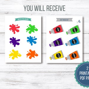 Color Matching Printable, Learning Colors, Homeschool, Preschool ...