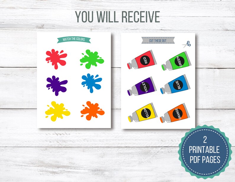 Color Matching Printable, Learning Colors, Homeschool, Preschool ...