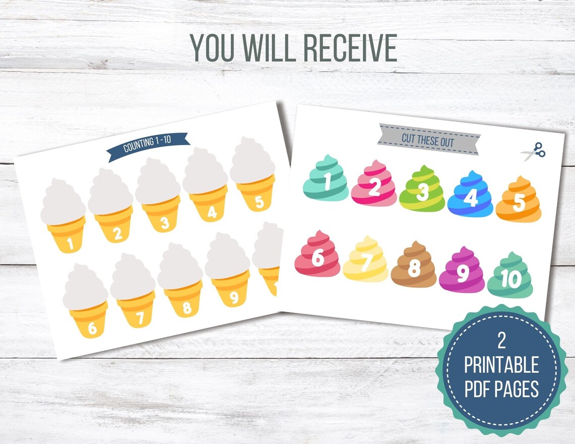 Number Matching Game Numbers 1-10 Educational Math - Etsy