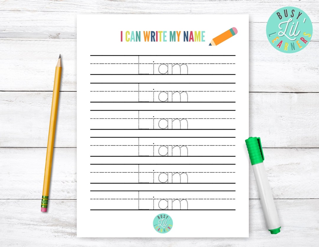Personalized Name Tracing Worksheet, Learn to Write My Name Activity ...