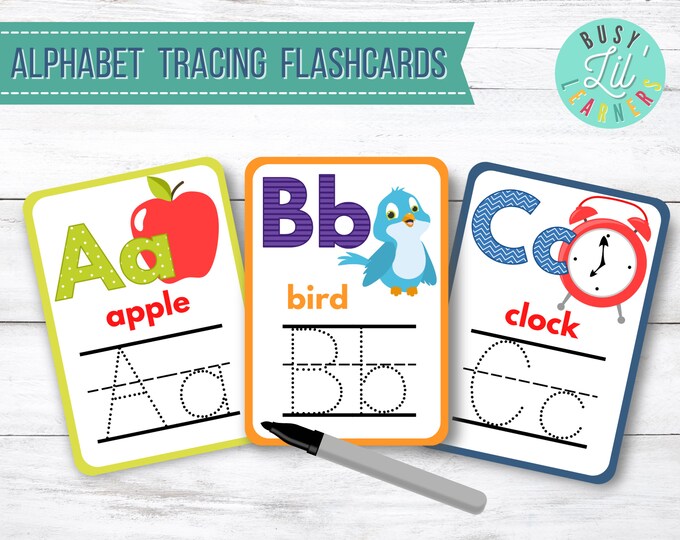 Alphabet Printable Flash Cards, Uppercase and Lowercase, ABC, Preschool ...