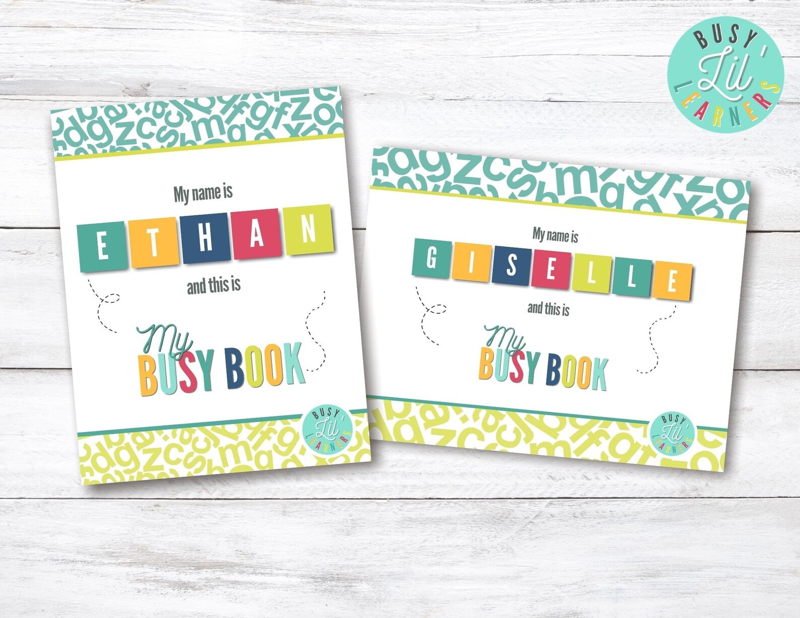 Custom Busy Book Cover , Name Matching Printable, Busy Binder Cover ...