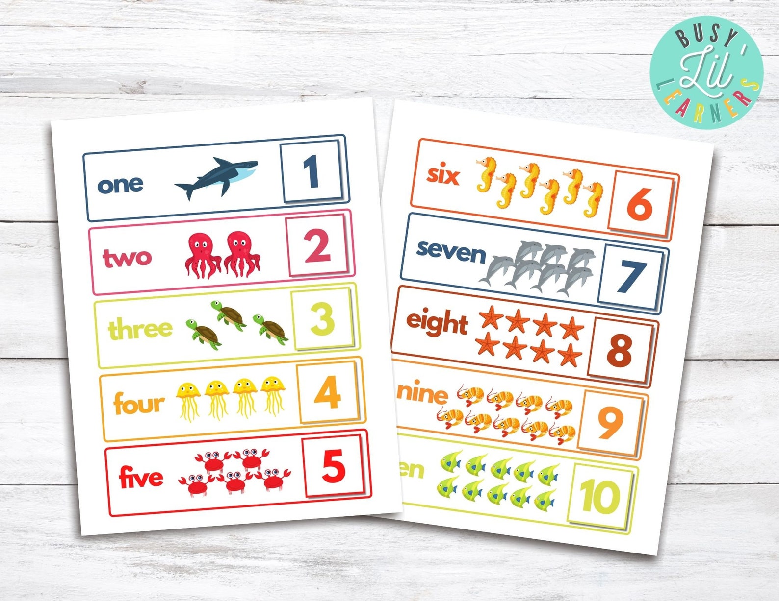 Number Matching Game Numbers 1-10 Preschool Printable | Etsy Canada