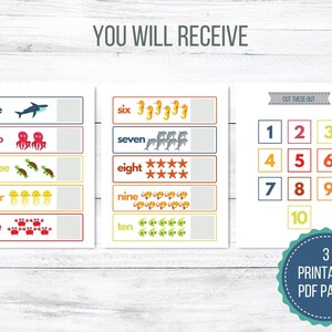 Number Matching Game, Numbers 1-10, Preschool Printable Activity, Busy ...