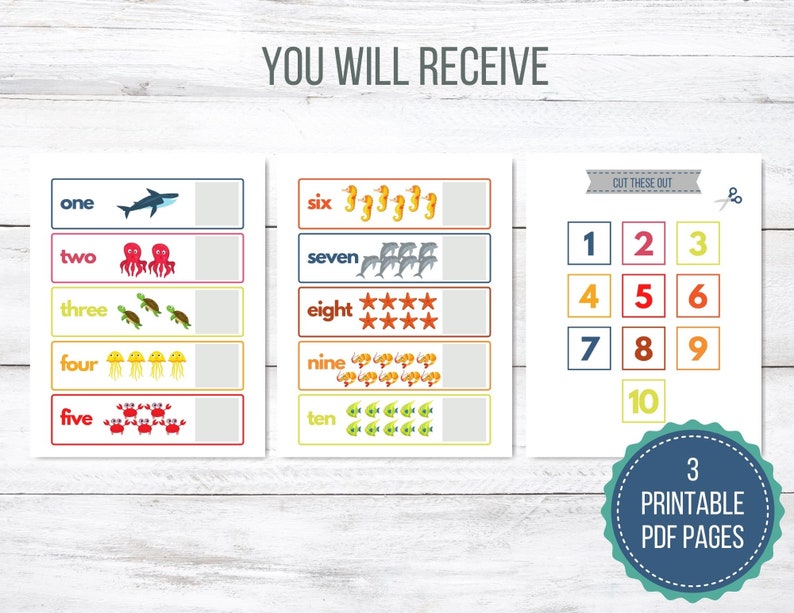 Number Matching Game, Numbers 1-10, Preschool Printable Activity, Busy ...