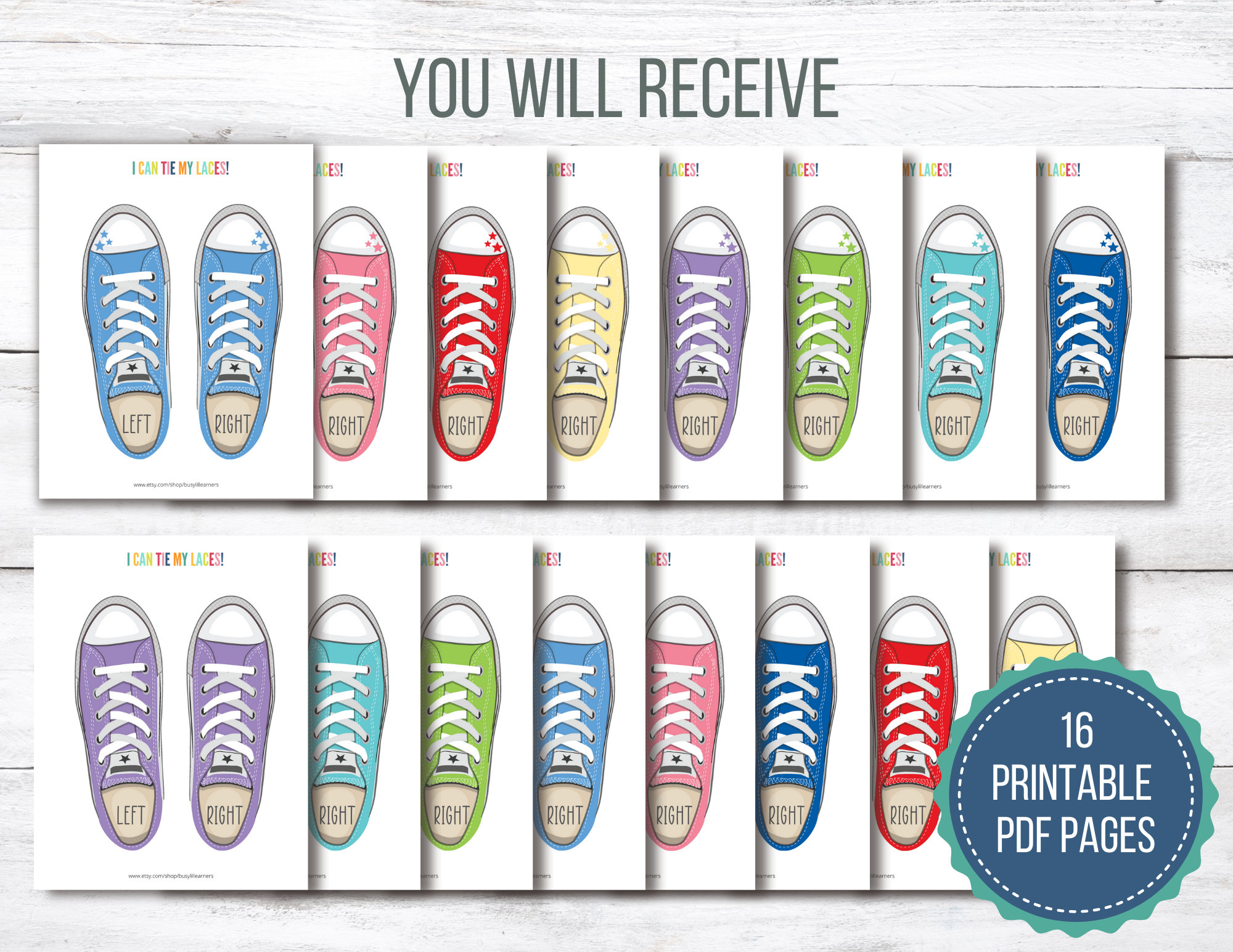 Shoe Lacing Cards,printable, Shoe Tying Practice, Fine Motor Skills ...