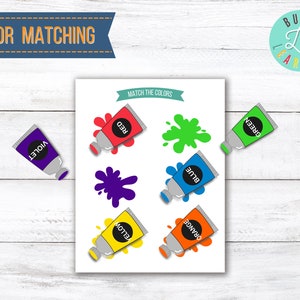 Color Matching Printable, Learning Colors, Homeschool, Preschool ...