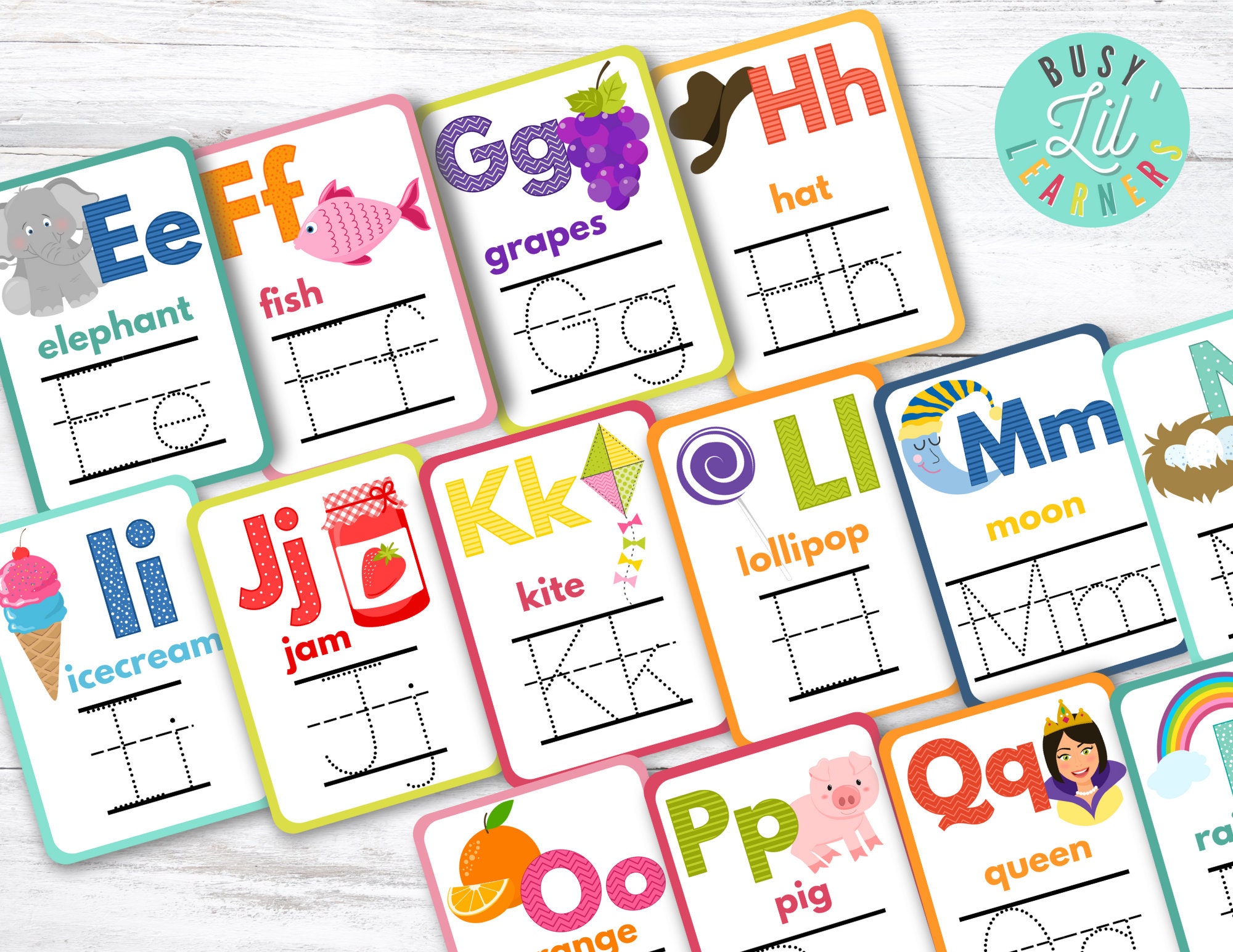 Alphabet Tracing Printable Flash Cards,uppercase and Lowercase,writing ...