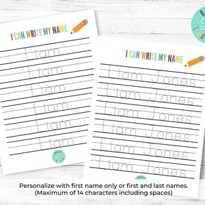 Personalized Name Tracing Worksheet, Learn to Write My Name Activity ...