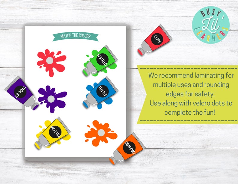 Color Matching Printable, Learning Colors, Homeschool, Preschool ...