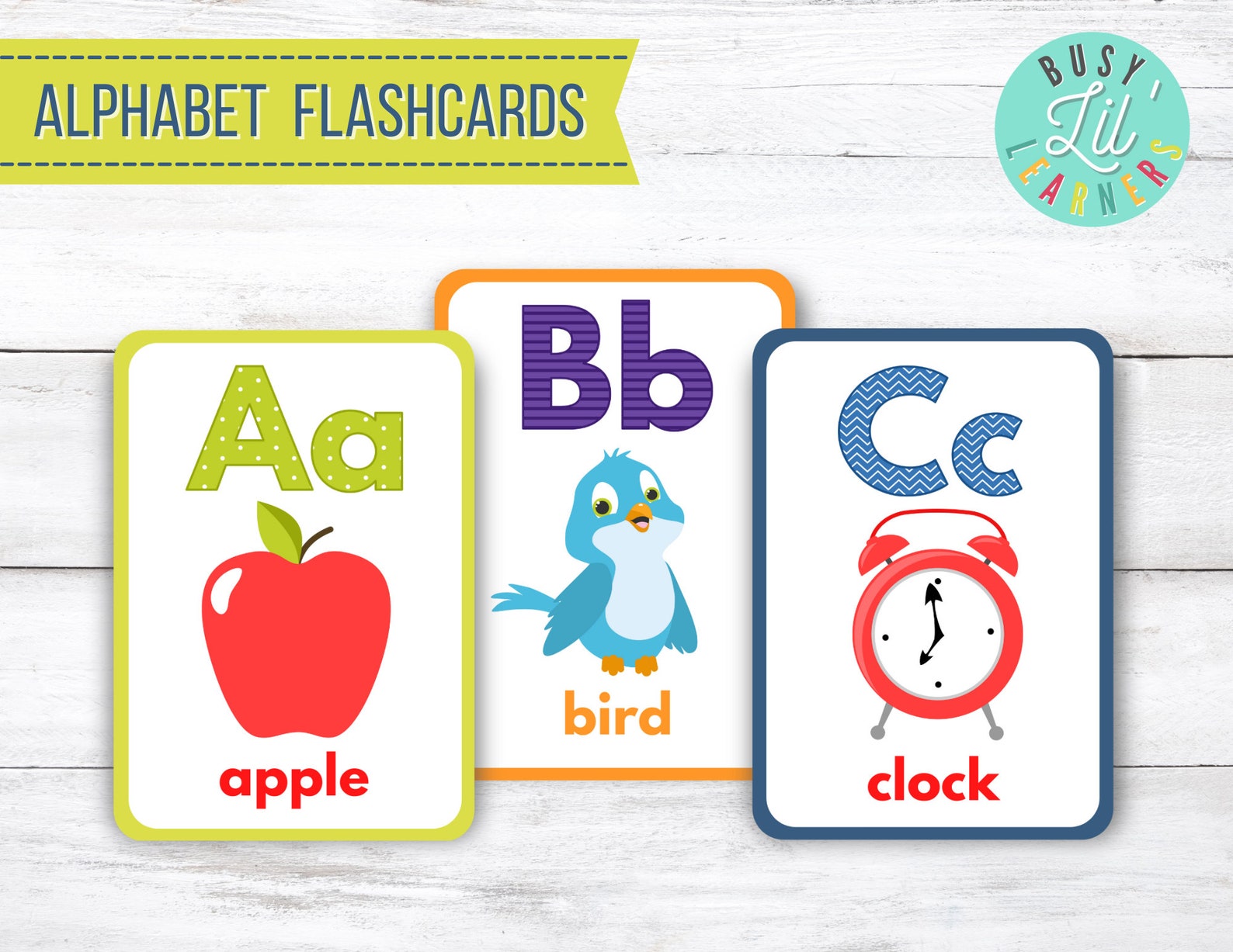 Alphabet Printable Flash Cards, Uppercase and Lowercase, ABC, Preschool ...