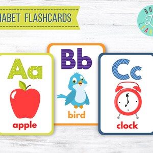 Alphabet Printable Flash Cards, Uppercase and Lowercase, ABC, Preschool ...