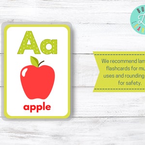 Alphabet Printable Flash Cards, Uppercase and Lowercase, ABC, Preschool ...