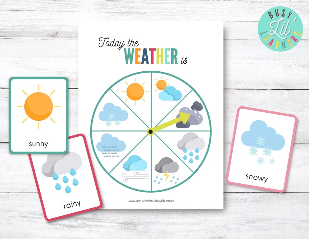 Weather Wheel Printable,learning Weather, Circle Time Activity, Life ...