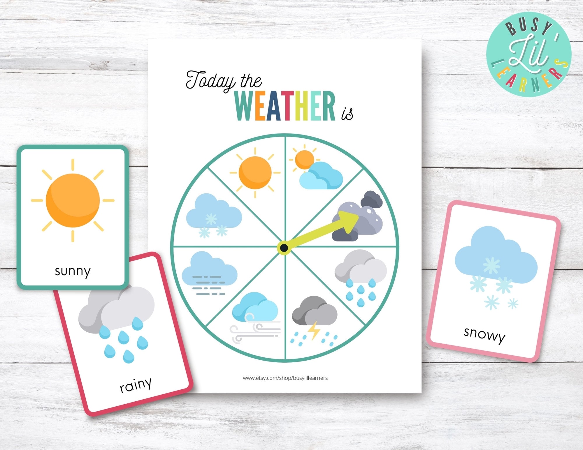 Weather Wheel Printable,learning Weather, Circle Time Activity, Life ...