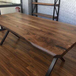 Custom Live Edge Dining Table, Kitchen Table, Live Edge Black Walnut ...