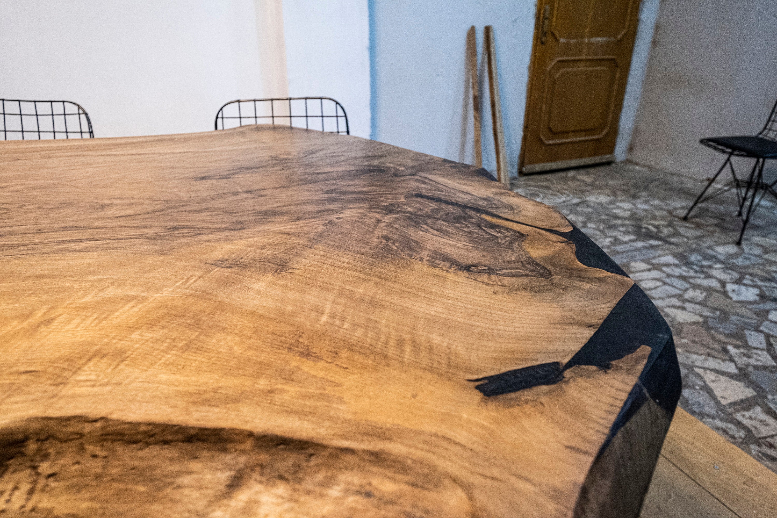250 Year Old Table, Walnut Wood Dining Table, One Piece Walnut Wood ...