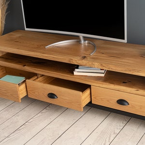 Oak Wood TV Unit & Console, Modern and Unique Design Decor, Tv Stand ...