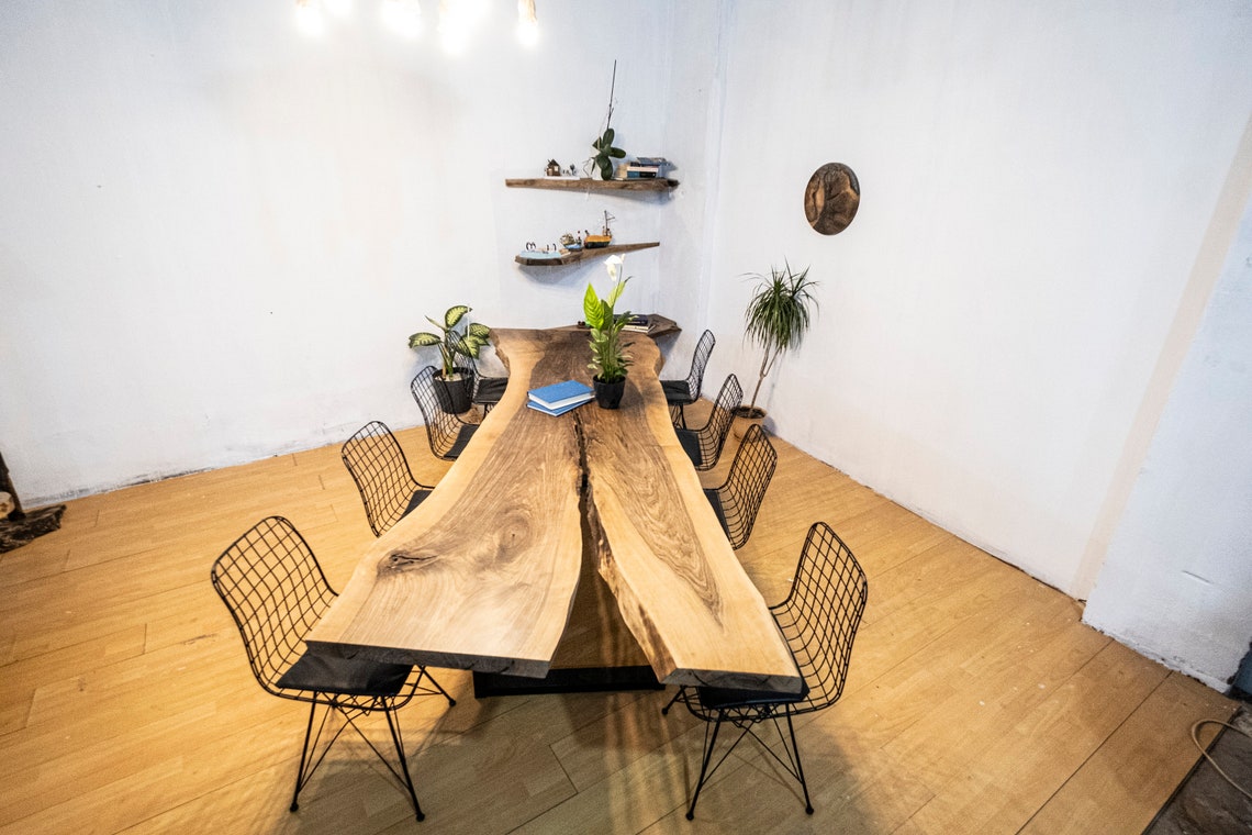 250 Year Old Table, Walnut Wood Dining Table, One Piece Walnut Wood ...