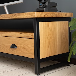 Oak Wood TV Unit & Console, Modern and Unique Design Decor, Tv Stand ...