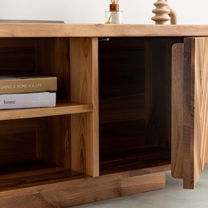 Walnut Wood TV Unit & Console, Modern and Unique Design Decor ...