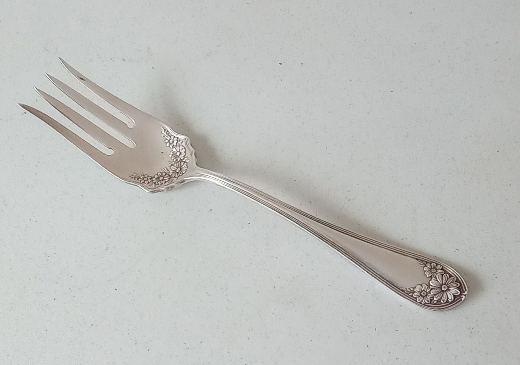 Vintage Meat Fork Daisy Pattern, Rogers & Sons Pat 1910, - Etsy