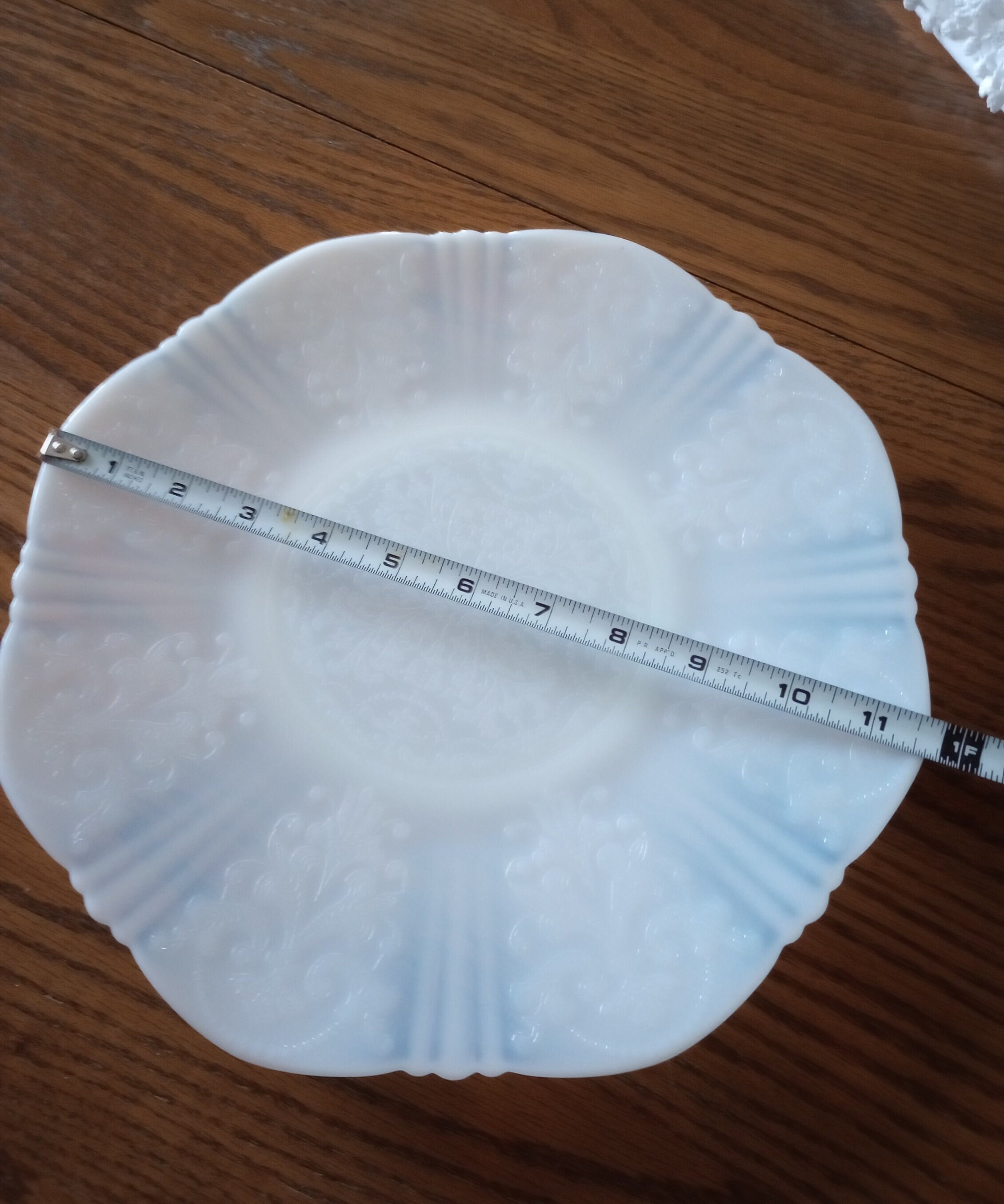 Vintage Milk Glass Platter, Depression Glass, Sweetheart Pattern, 12 ...