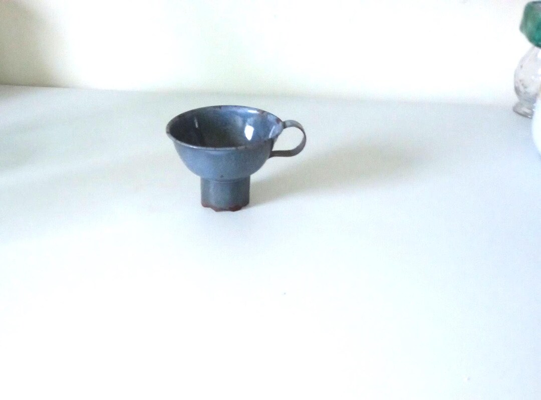 Vintage Gray Enamel Canning Funnel: Kitchen Gadget - Etsy