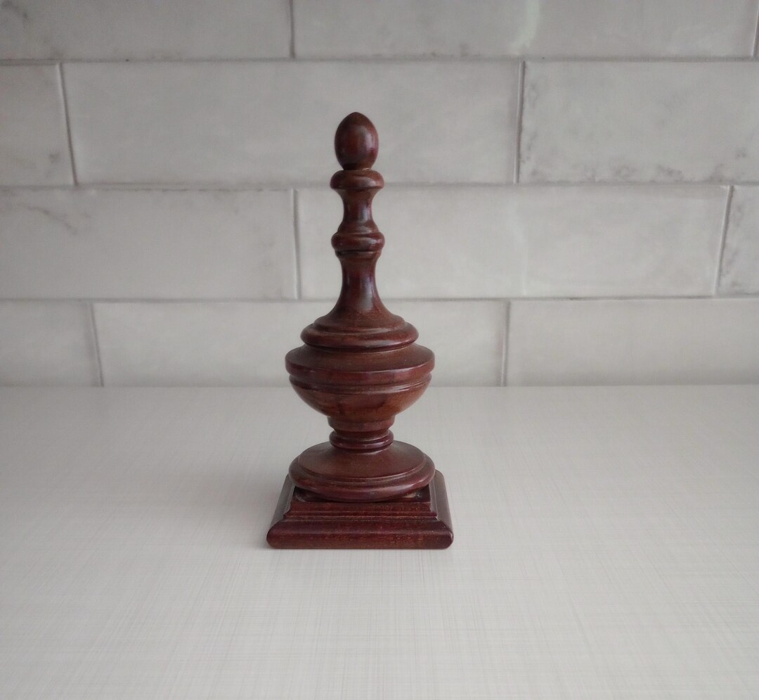 Vintage Walnut Finial, Turned Finial, - Etsy