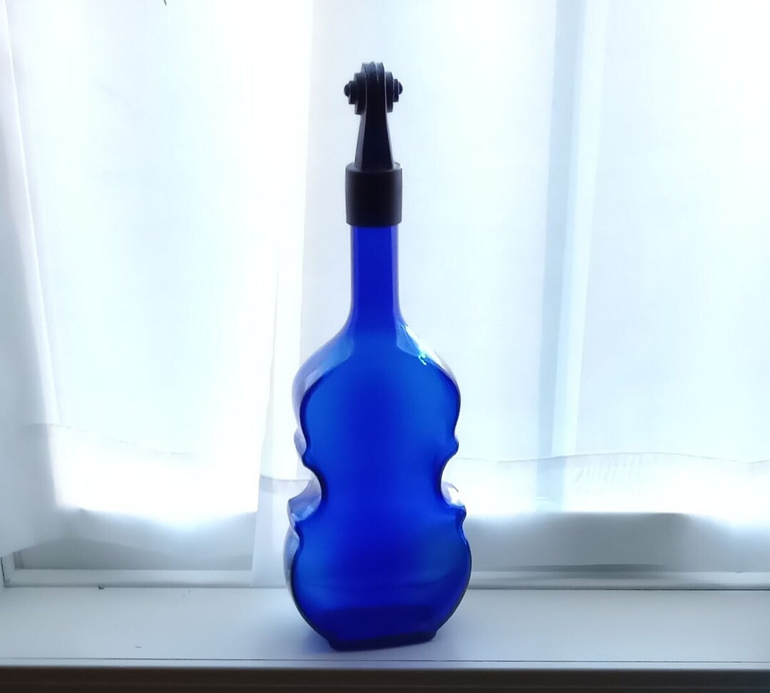 Vintage Cobalt Blue Violin/cello Decanter - Etsy