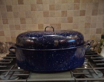 Blue Roasting Pan - Etsy